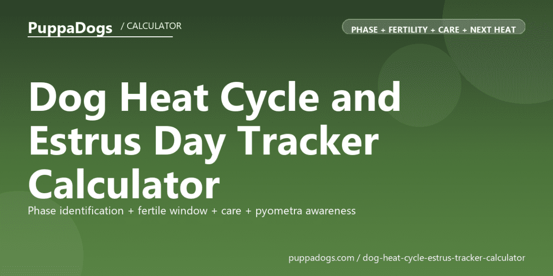 Dog Heat Cycle and Estrus Day Tracker Calculator - puppadogs.com