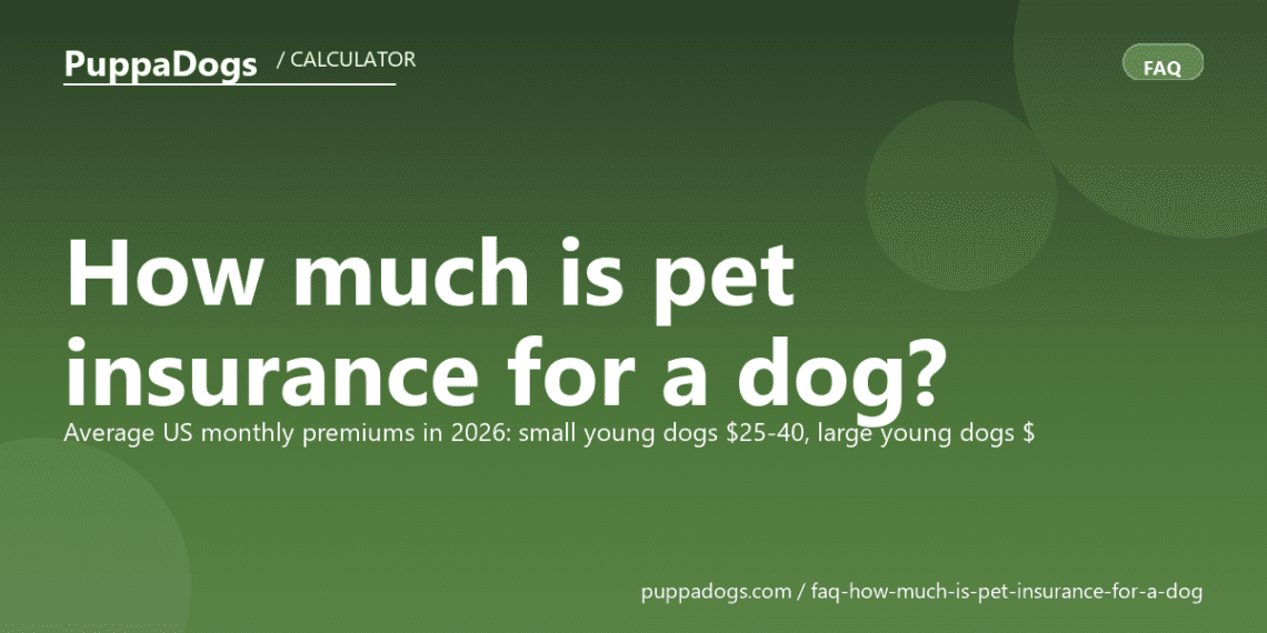 How much is pet insurance for a dog? - puppadogs.com